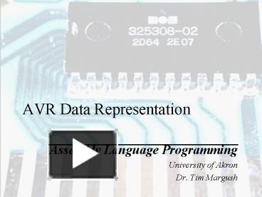 PPT – AVR Data Representation PowerPoint presentation | free to view ...