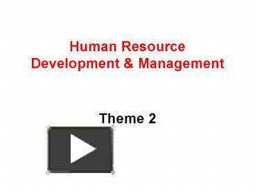 PPT – Human Resource Development PowerPoint presentation | free to view ...