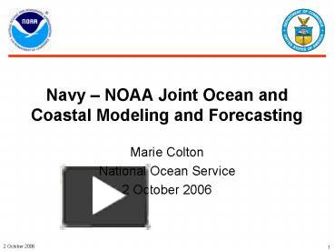 PPT – Navy NOAA Joint Ocean and Coastal Modeling and Forecasting ...