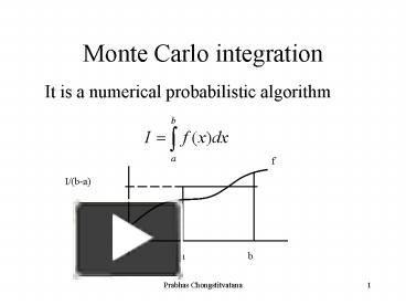 Monte Carlo integration presentation | free to download