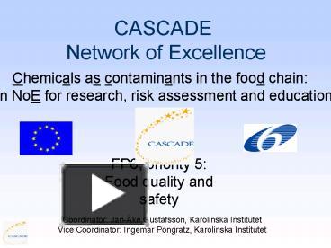 PPT – CASCADE PowerPoint presentation | free to view - id: 152605-OTIxZ