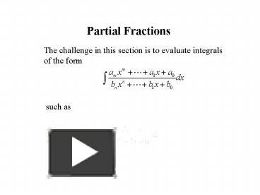 Partial Fractions presentation | free to view