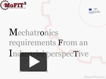 Mechatronics requirements from Industry presentation | free to view