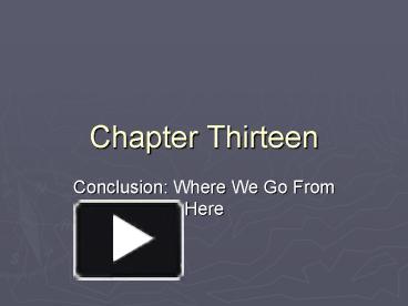 Chapter Thirteen presentation | free to download