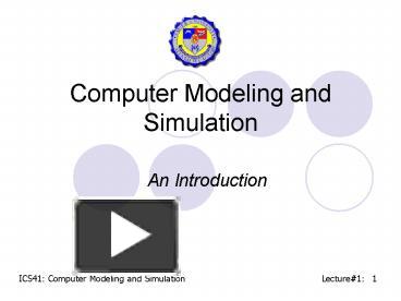 PPT – Computer Modeling and Simulation PowerPoint presentation | free ...