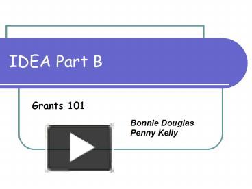 IDEA Part B presentation | free to view