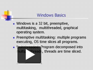 Windows Basics presentation | free to view