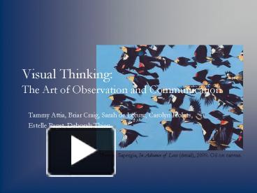 Visual Thinking: The Art of Observation and Communication presentation ...