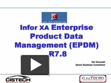 PPT – Infor XA Enterprise Product Data Management EPDM R7'8 PowerPoint ...