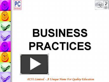 BUSINESS PRACTICES presentation | free to view