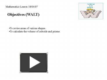 PPT – Mathematics Lesson 180407 PowerPoint presentation | free to view ...
