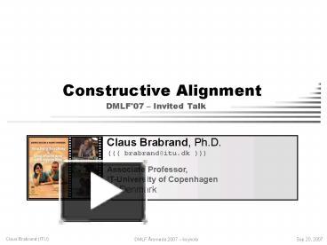 Constructive Alignment presentation | free to view