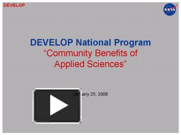 PPT – DEVELOP National Program PowerPoint presentation | free to view ...