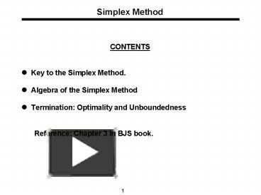 Simplex Method presentation | free to view