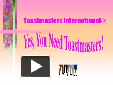 Toastmasters International presentation | free to view