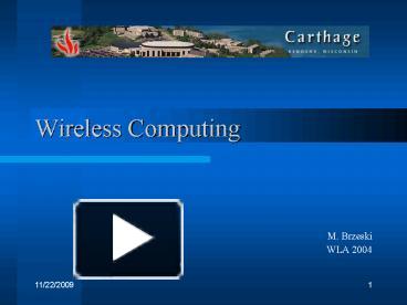 Wireless Computing presentation | free to view