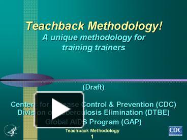 Teachback Methodology 1 presentation | free to view