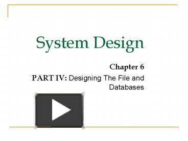 PPT – System Design PowerPoint presentation | free to view - id: 155869 ...