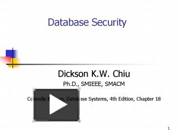 Dickson K'W' Chiu presentation | free to view