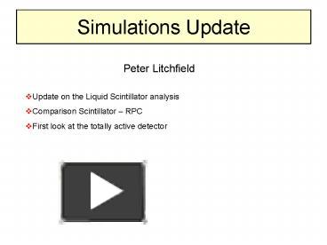 PPT – Simulations Update PowerPoint presentation | free to view - id ...