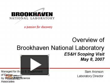 Sam Aronson presentation | free to view