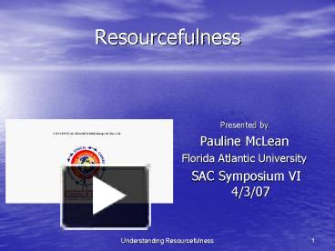 Resourcefulness presentation | free to view