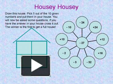 PPT – Housey Housey PowerPoint presentation | free to view - id: 1560ab ...