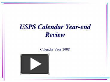 PPT – USPS Calendar Yearend Review PowerPoint presentation | free to ...