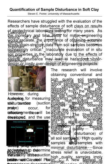 Quantification of Sample Disturbance in Soft Clay presentation | free ...