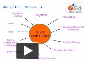DIRECT SELLING SKILLS presentation | free to view