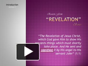 PPT – REVELATION Series PowerPoint presentation | free to view - id ...