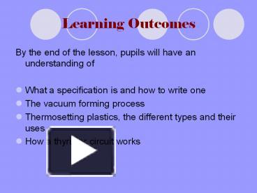 PPT – Learning Outcomes PowerPoint presentation | free to download - id ...