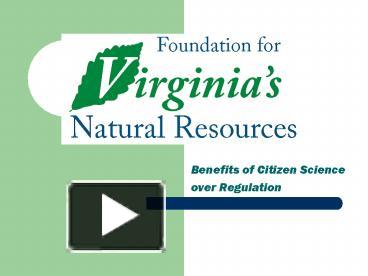 Benefits of Citizen Science presentation | free to view