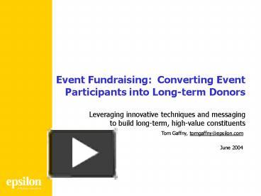 PPT – Epsilon Presentation PowerPoint presentation | free to view - id ...