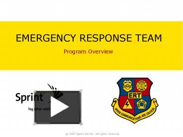 EMERGENCY RESPONSE TEAM presentation | free to view