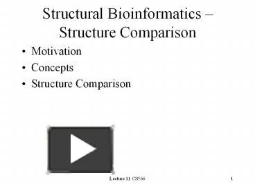 PPT – Structural Bioinformatics PowerPoint presentation | free to ...