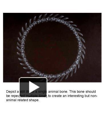 PPT – Depict a still life of a single animal bone' This bone should be ...