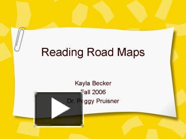 PPT – Reading Road Maps PowerPoint presentation | free to view - id ...