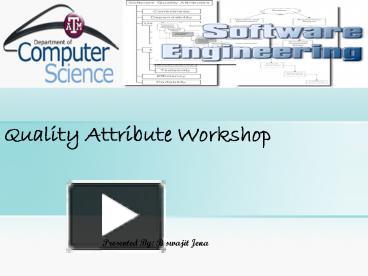 Quality Attribute Workshop presentation | free to view