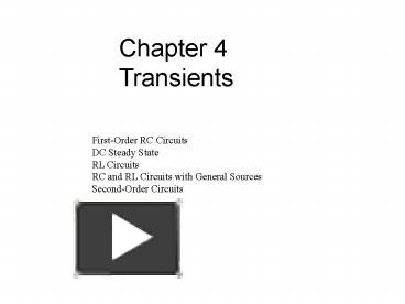 PPT – Chapter 4 Transients PowerPoint presentation | free to view - id ...