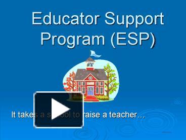 PPT – Educator Support Program ESP PowerPoint presentation | free to ...