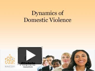 Dynamics of Domestic Violence presentation | free to view