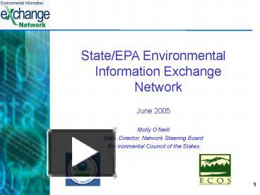 PPT – Environmental Information eXchange Network PowerPoint ...