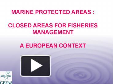 PPT – MARINE PROTECTED AREAS : PowerPoint presentation | free to view ...