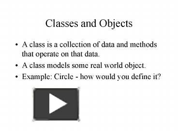 PPT – Classes and Objects PowerPoint presentation | free to view - id ...