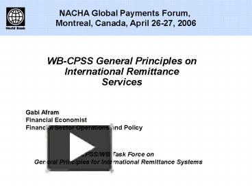 PPT – NACHA Global Payments Forum, PowerPoint presentation | free to ...