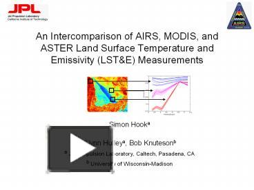 PPT – An Intercomparison of AIRS, MODIS, and ASTER Land Surface ...