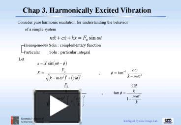 Chap 3' Harmonically Excited Vibration presentation | free to view