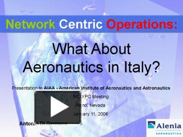 PPT – IT NCO presAIAA PowerPoint presentation | free to view - id ...