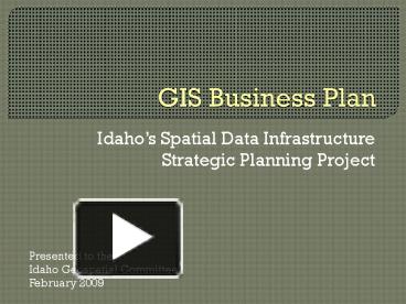 GIS Business Plan presentation | free to view